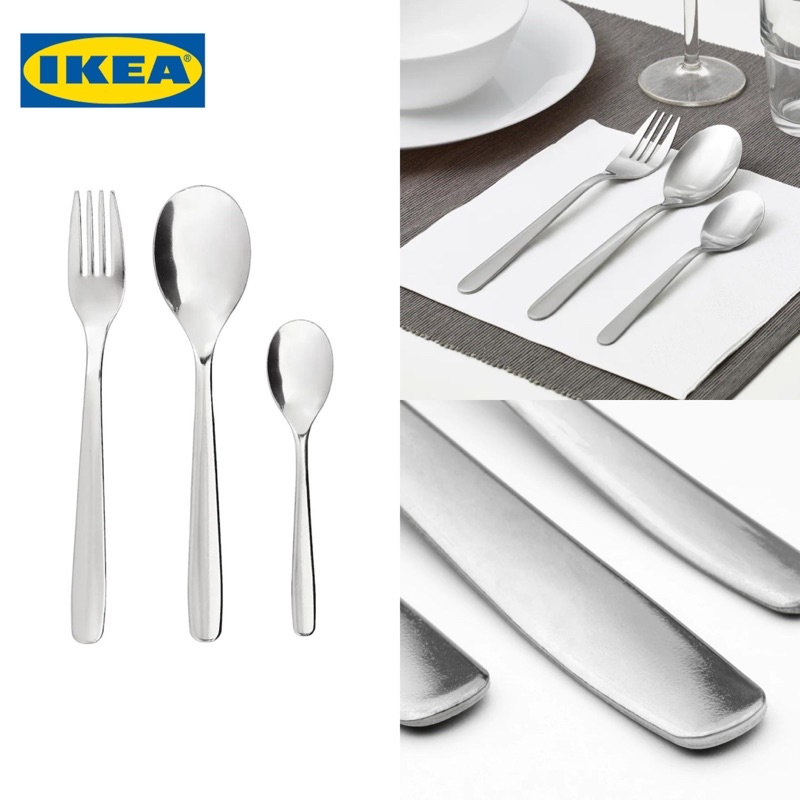 [ Readystock ] Ikea MOPSIG 12-piece cutlery set | Shopee Malaysia