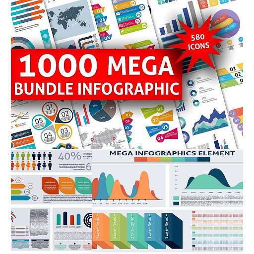 1000 Big Bundle Infographic Elements | Shopee Malaysia