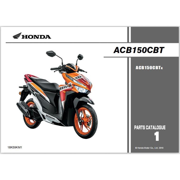 HONDA VARIO PARTS CATALOGUE ACB150CBT - JULY 2018 | Shopee Malaysia
