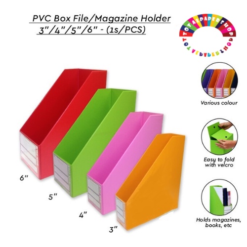 PVC Magazine Box File / Fail Lipat / A4 File / Magazine Holder / Rak ...