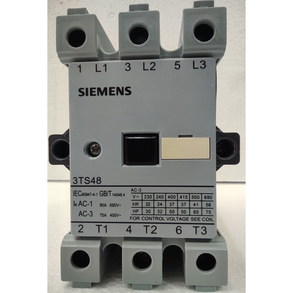 SIEMENS/3TS/3P CONTACTOR/75A (3TS4822-0AP2) | Shopee Malaysia