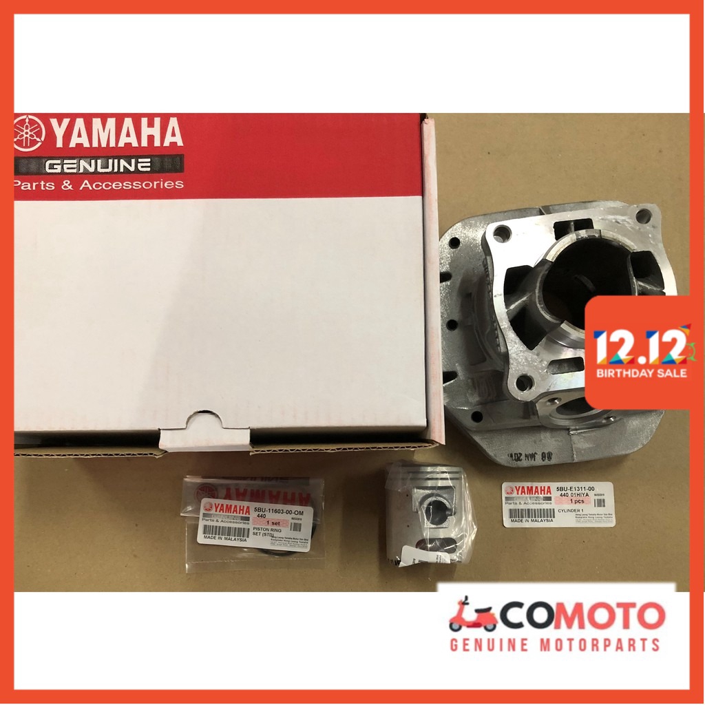 Yamaha Y125 Block Set (Set Cylinder) Blok 100% Original Yamaha Genuine ...