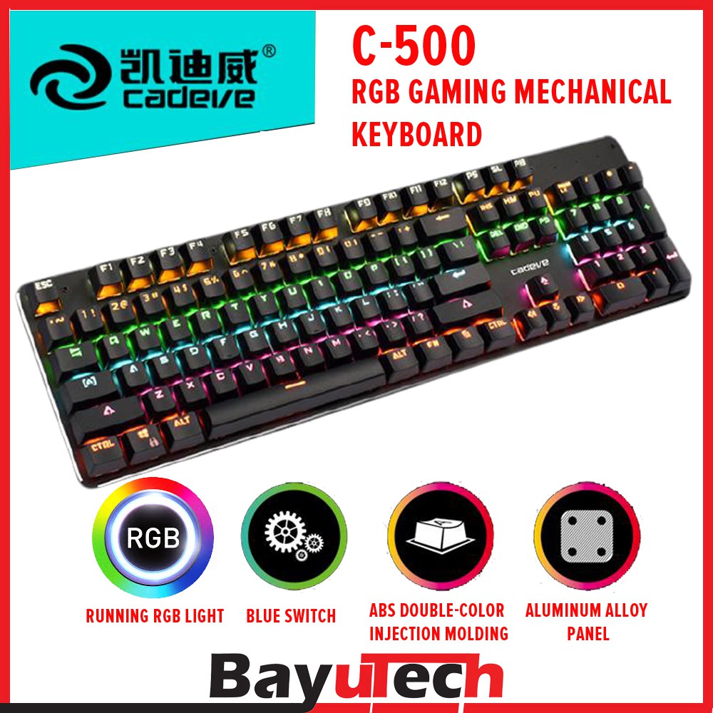 Cadeve C500 Wired Mechanical Gaming Keyboard (Blue Switch) Similar ...