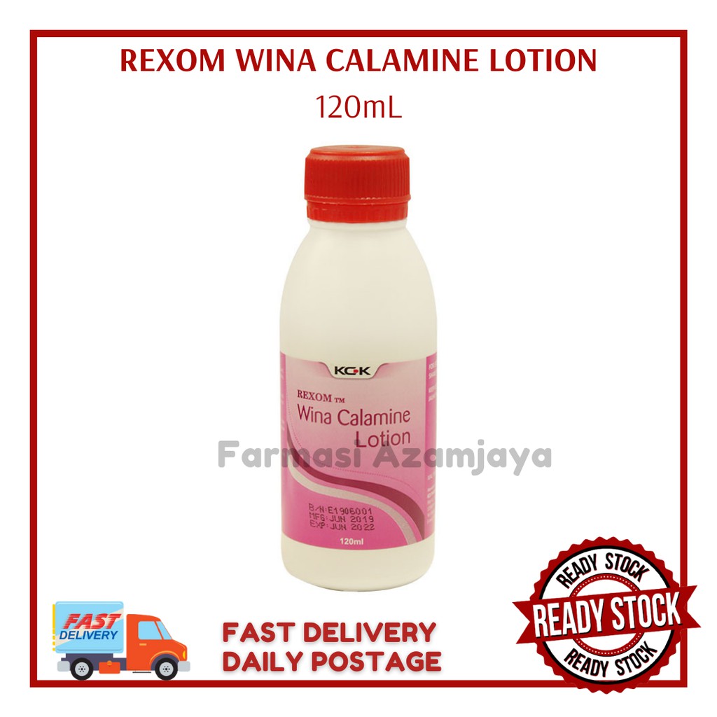 REXOM WINA CALAMINE LOTION 120mL (EXP: 04/2024) RELIEF OF MINOR SKIN ...