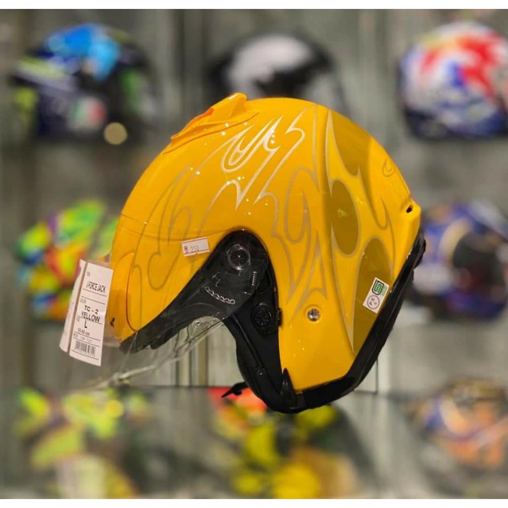 SHOEI J FORCE 2 JACK HELMET KUNING & YELLOW TANDUK LEKUK 1TO1 PREMIUM ...
