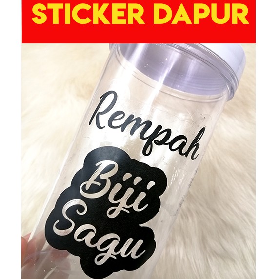 STICKER DAPUR/ KITCHEN LABEL/ SAIZ BESAR/ ***PERCUMA 50 STICKER MINI ...