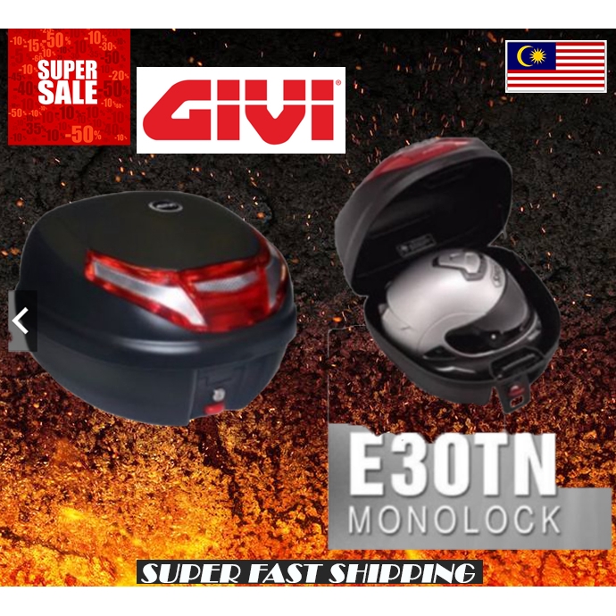 GIVI BOX (30L) (E30TN) SET 2KEY ,MANUAL BOOK, 1SET !!! (Base plate plastic not included ...