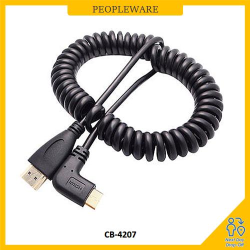 HDMI TO MINI HDMI SPRING CORD V1.4 (Straight to Right) | Shopee Malaysia