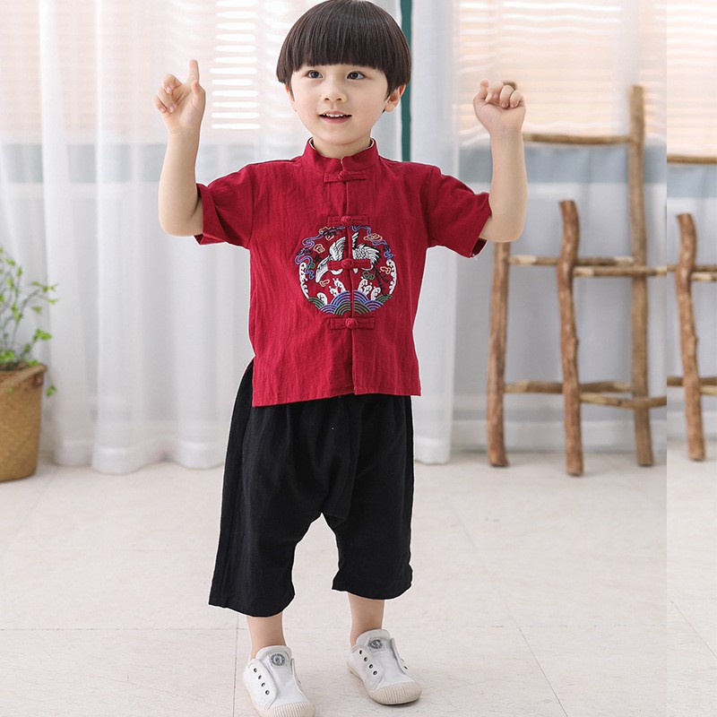 Kids Chinese Samfu Costume (Red Gold) | atelier-yuwa.ciao.jp