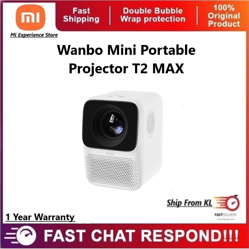 [Global Version] Wanbo Mini Portable Projector T2 MAX (4K Resolution ...