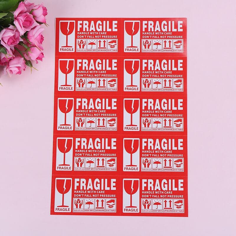 Sticker Fragile for parcel, box thmi | Shopee Malaysia
