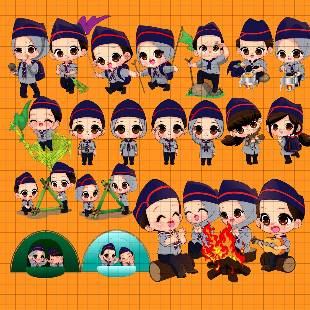 KARTUN PENGAKAP | LELAKI DAN PEREMPUAN | BERTUDUNG DAN FREEHAIR | TANPA ...