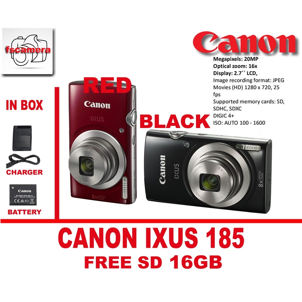 Canon Ixus 185 Compact Camera | atelier-yuwa.ciao.jp