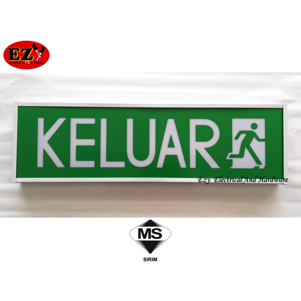 FUJIBIN LAMPU TANDA KELUAR / EXIT SIGN BE1ST 101B (SIRIM & BOMBA ...