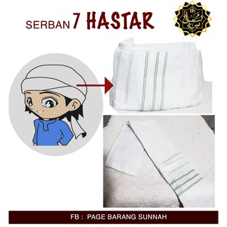 KAIN SERBAN PUTIH 7 HASTAR PUTIH, HITAM, HIJAU CAMPUR PUTIH, BIRU ...