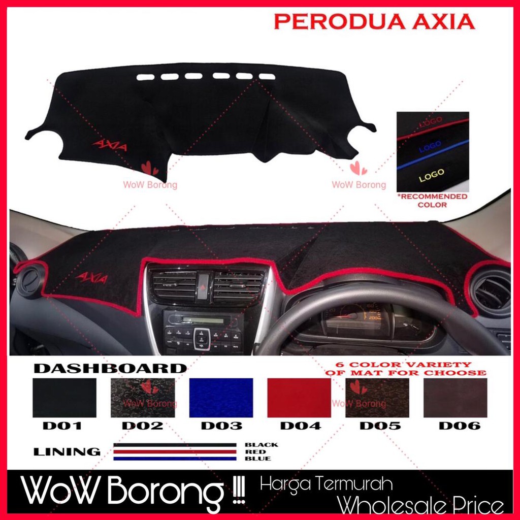Perodua Axia Dashboard Cover High Quality Custom Made | Shopee Malaysia