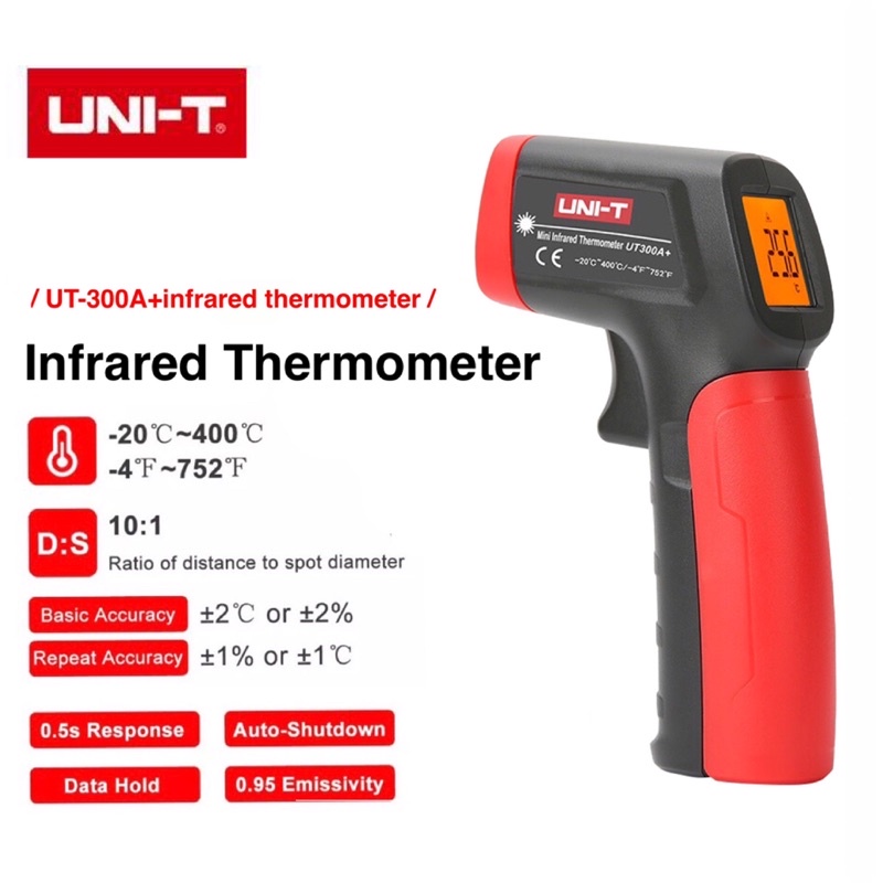 UNI-T Infrared Thermometer non-Contact UT300A+ Measure temperature ...