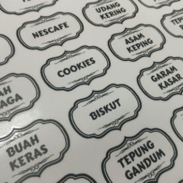 Label Sticker Dapur, kitchen sticker (custom) | Shopee Malaysia