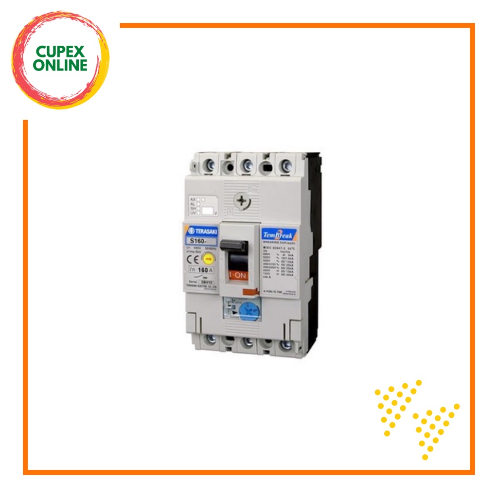 TERASAKI S160-SF MCCB 3P 40kA 60A (cupex) | Shopee Malaysia