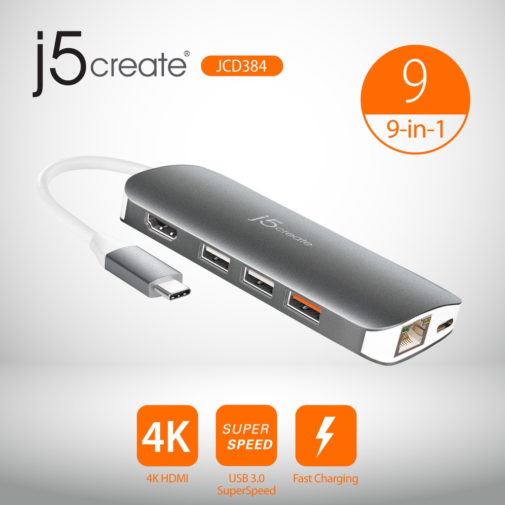 j5create JCD384 10-in-1 Hab USB-C / Type-C HUB with PD60W/Dual HDMI&VGA ... j5create JCD384 10-in-1 Hab USB-C / Type-C HUB with PD60W/Dual HDMI&VGA ...