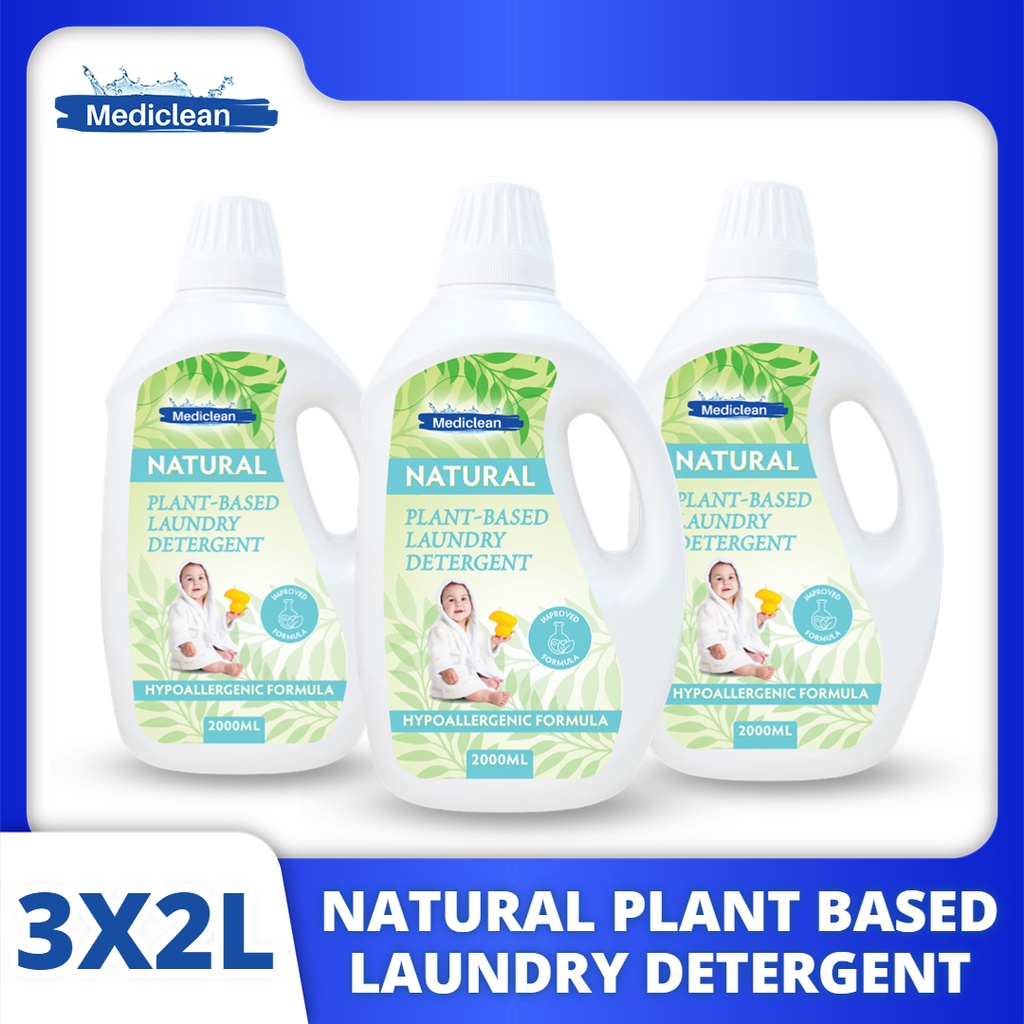 Mediclean Natural Plant Based Laundry Detergent 2000ml X 3 Unit Bundle ...