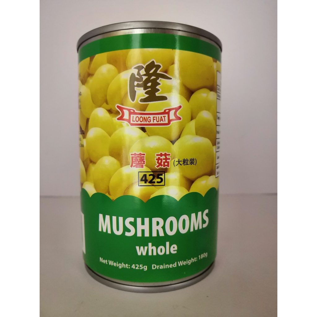 LOONG FUAT BUTTON MUSHROOM/ CENDAWAN BUTANG/ 整蘑菇 (WHOLE) 425G | Shopee ...