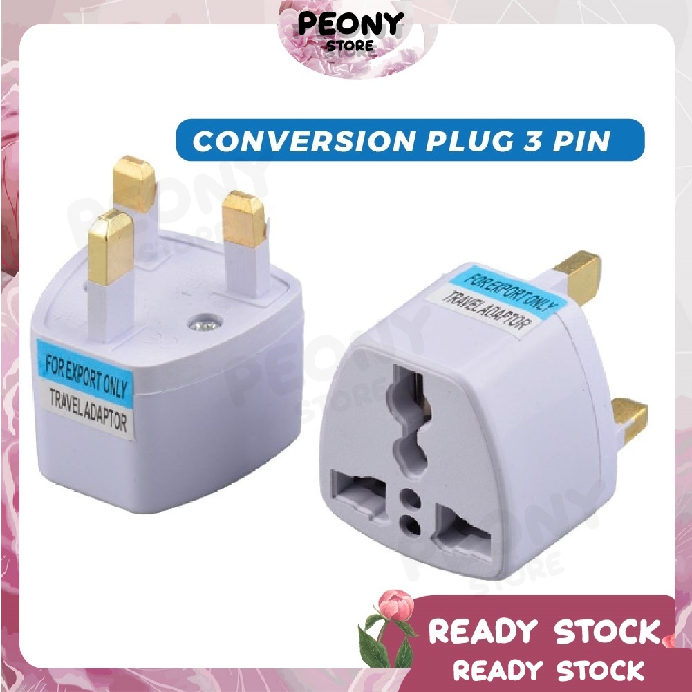 3-Pin Universal Adapter Plug Head UK 3 Pin Malaysia China Plug Socket ...