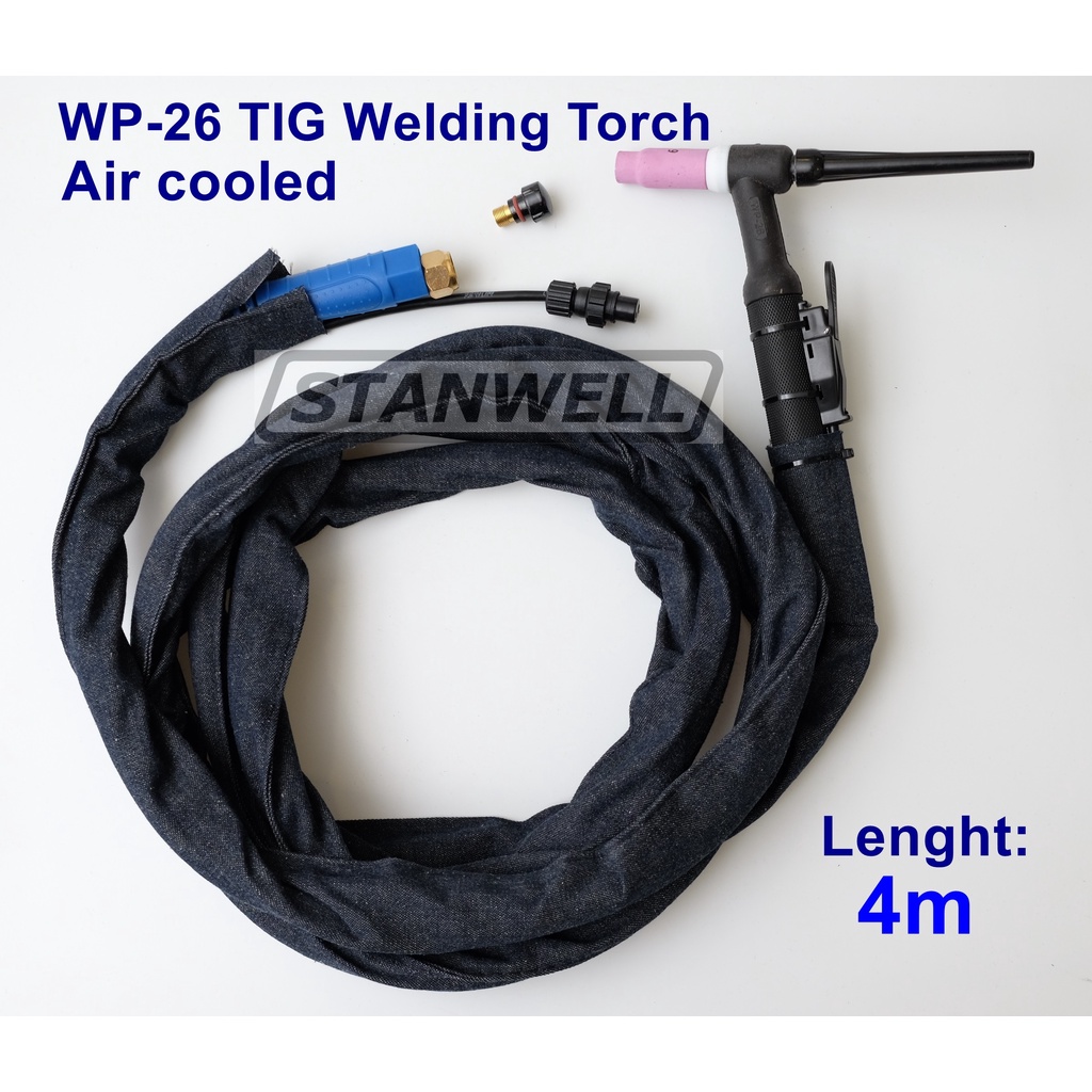 WP-26 WP26 TIG welding torch 4m with flexible neck (air cooled ...