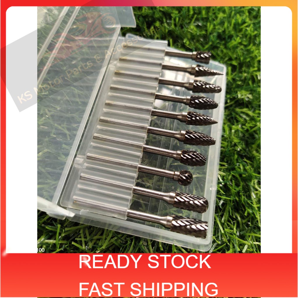 READY STOCK 10 Pcs 3*6mm T Mata Rotary Porting Tool Grinders Tool ...