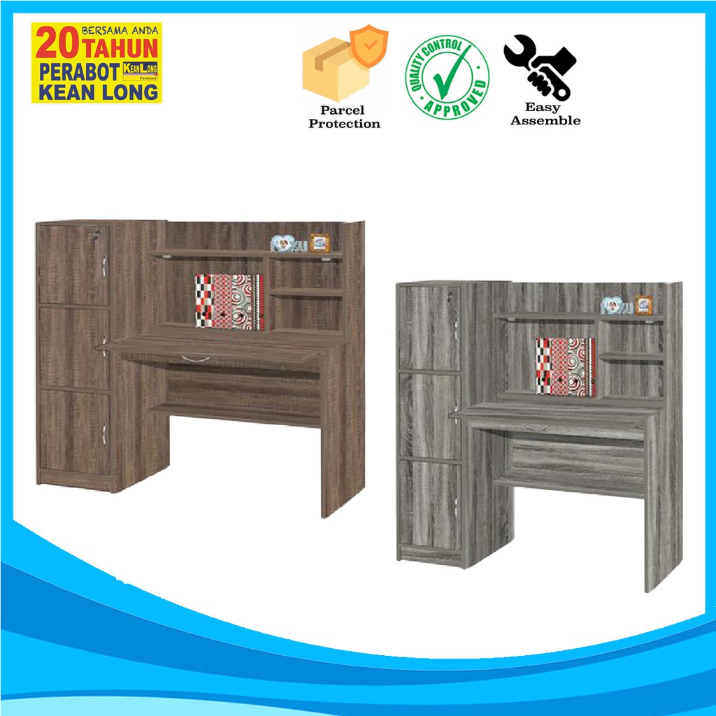 KLSB space saver study desk with bookcase/ rak buku bersama meja ...