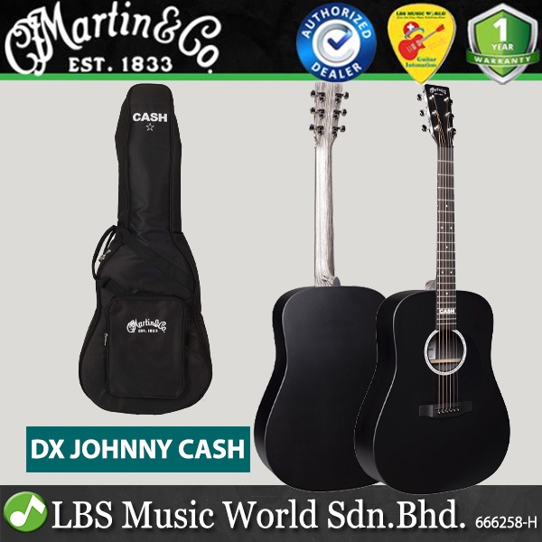 Martin DX JOHNNY CASH Classic Dreadnought Acoustic Electric Guitar wit ...