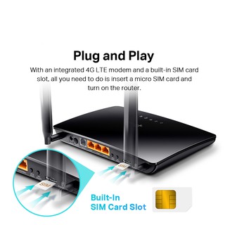 TP-LINK N300 4G LTE Sim Cards Telephony Wireless WiFi Modem Router ...