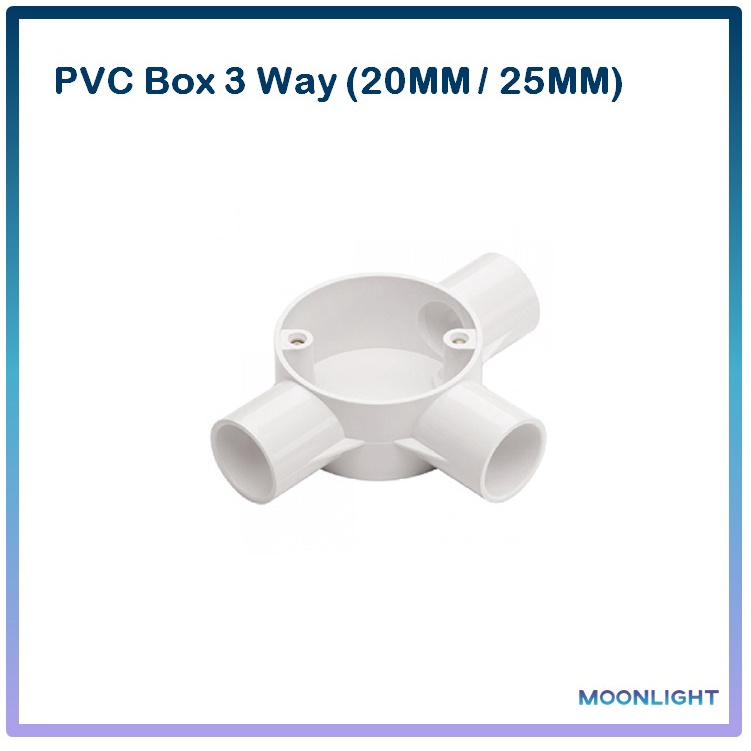 PVC T Box 3 Way for PVC Conduit Pipe (20MM / 25MM) | Shopee Malaysia