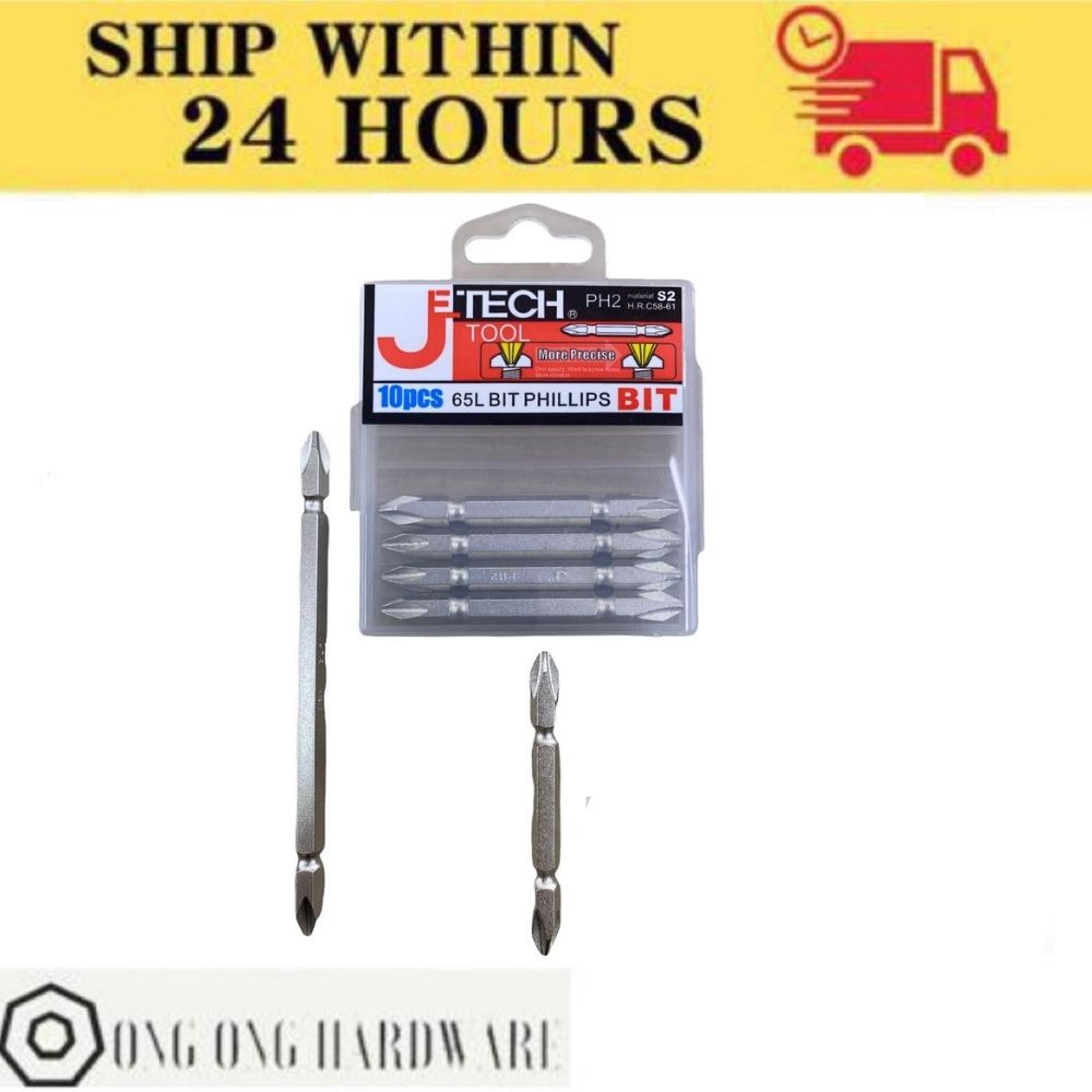 Strong Magnetic 65MM 110MM Phillip Drill Bit Bits Double Ended Screw driver PH2 SL6 Screwdriver ...