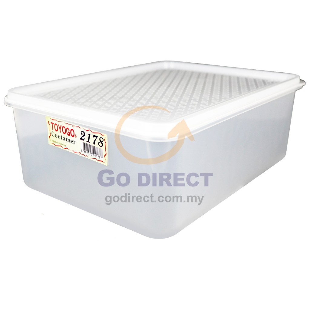 3 X TOYOGO 3.9L Food Container Reusable Food Grade Plastic Storage Box ...
