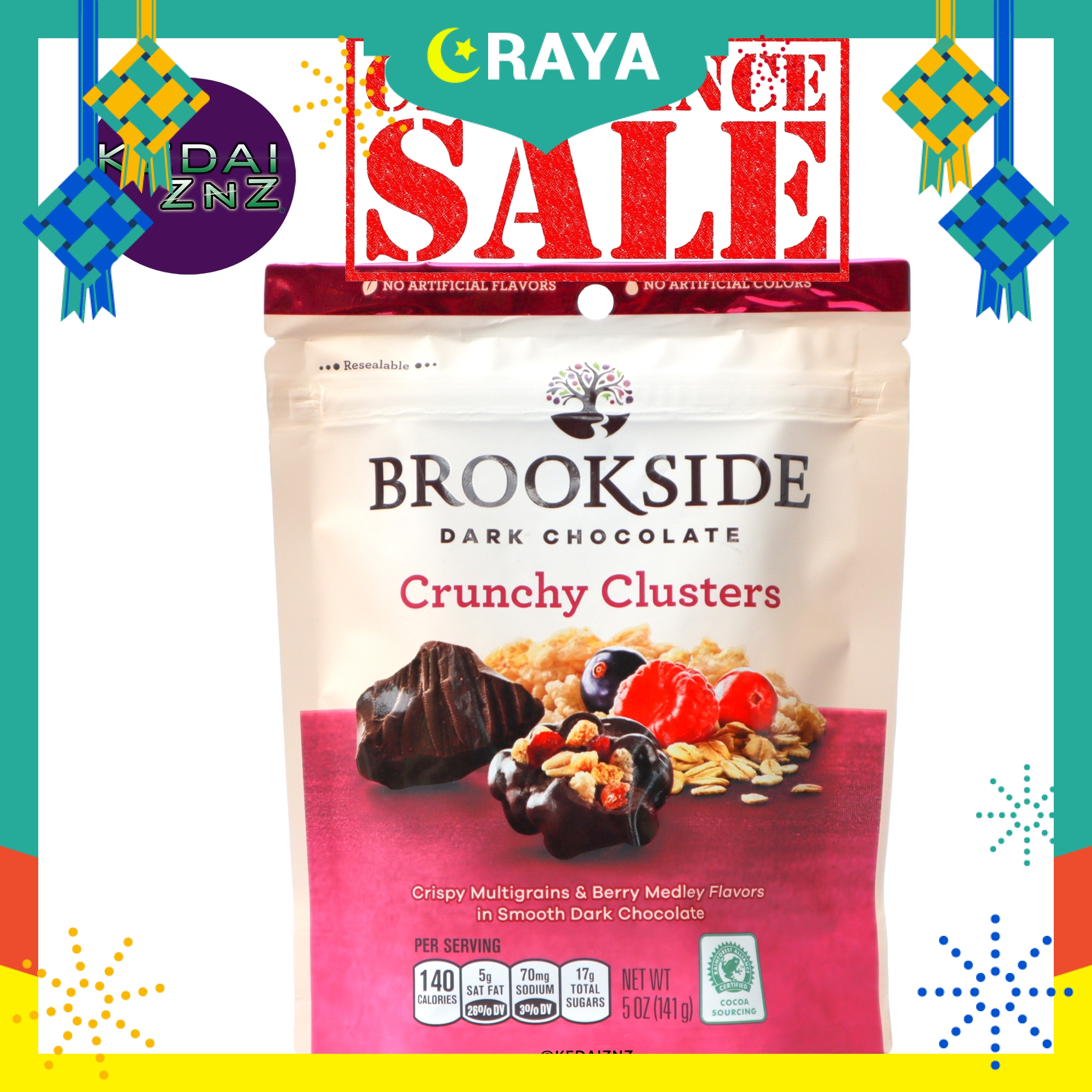 Chocolate BROOKSIDE Dark Chocolate Crunchy Clusters Flavours 141g ...