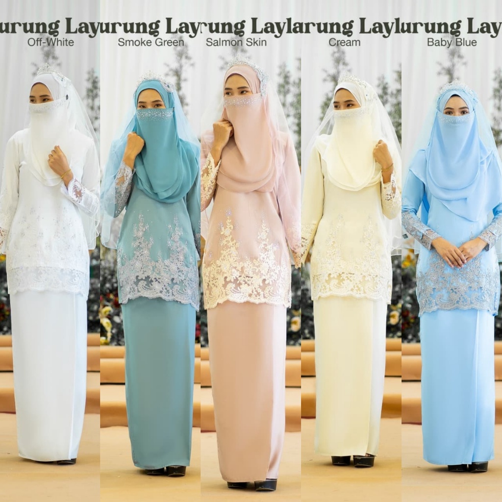 Baju Raya 2022 Baju Kahwin/Tunang/Sanding/Nikah Kurung Layla Off White ...