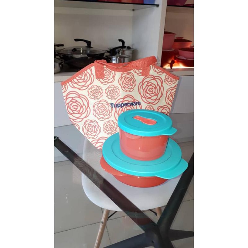 Tupperware Roza Lunch Set Soup Mug Lunch Box Beg Set | Shopee Malaysia