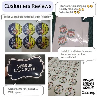 (50 pcs/pack) WATERPROOF Sticker Paper PP Synthetic A4 Label for inkjet ...