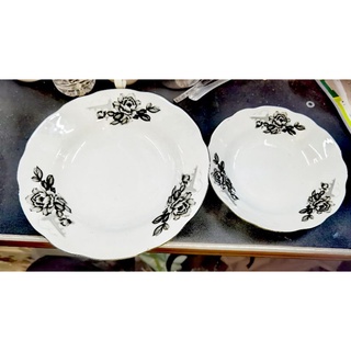 Pinggan&mangkuk seramit Bunga hitam😍pinggan lama 🥰pinggan kaca😄pinggan ...