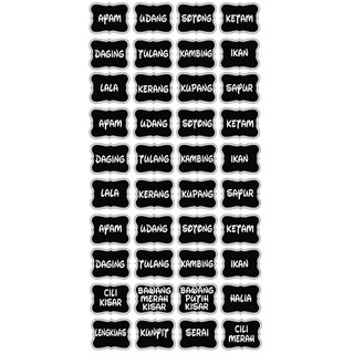 sticker barang dapur, sticker barang basah, label barang dapur, sticker ...