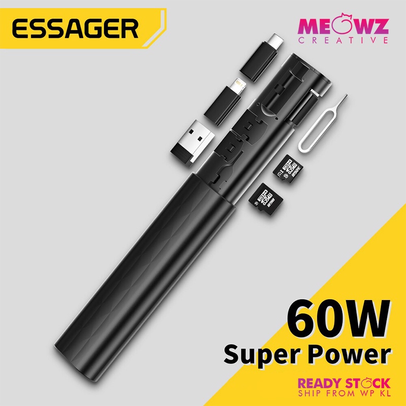 Essager 60W 5 in 1 Multifunctional Type-C / Micro Usb / iP Light.ning ...