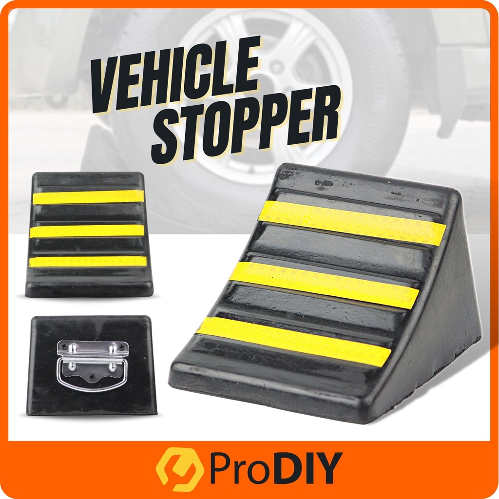 1PC Safety Vehicle Rubber Stopper Wheel Chock | Shopee Malaysia