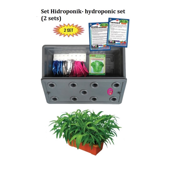 Set Hidroponik - hydroponic set (2 sets) | Shopee Malaysia