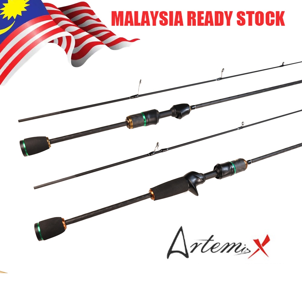 ArtemisX Malaysia In Stock 1.5M/1.68M/1.8M Ultra light Rod UL Rod Solid Carbon Spinning Rod ...