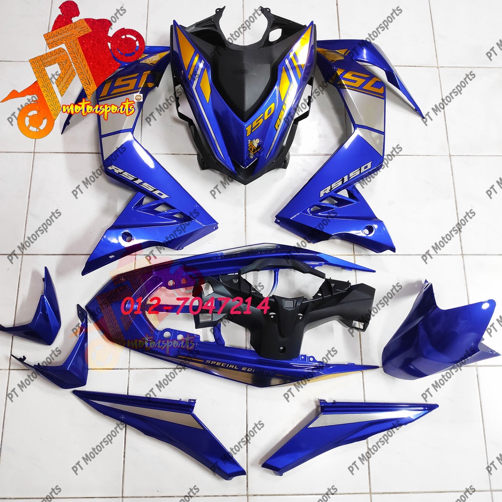 Honda RS150 Rs150R V1 V2 Cover Set Blue Dpbmc / Blue Sticker Special ...