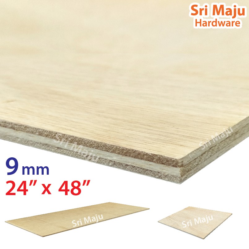 MAJU (2ft x 4ft) 9mm Plywood Timber Panel Wood Board Sheet Ply Wood ...