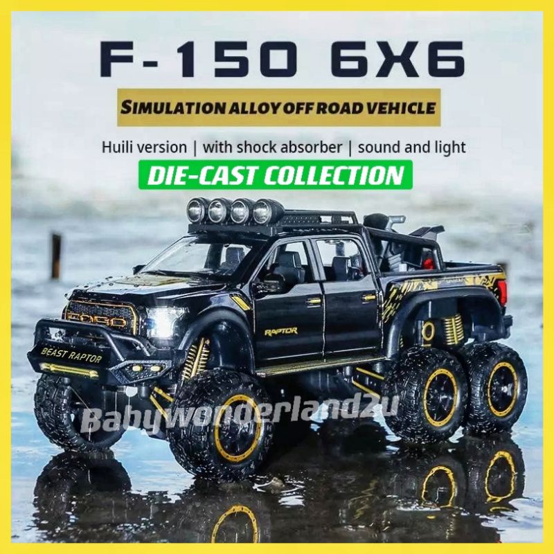 Die Cast 1:24 Raptor Beast Ranger Pull Back Pick Up Truck Diecast Alloy ...