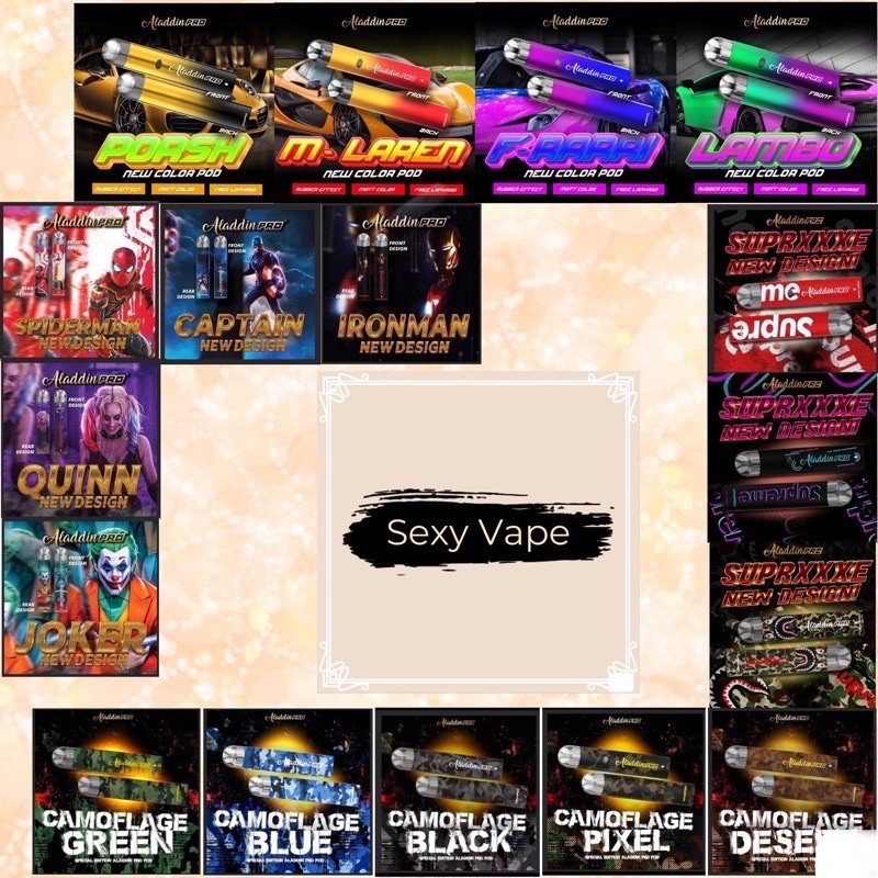 Original Aladdin Pro Pod Starter Kit 700mAh Battery Built-In Original ...