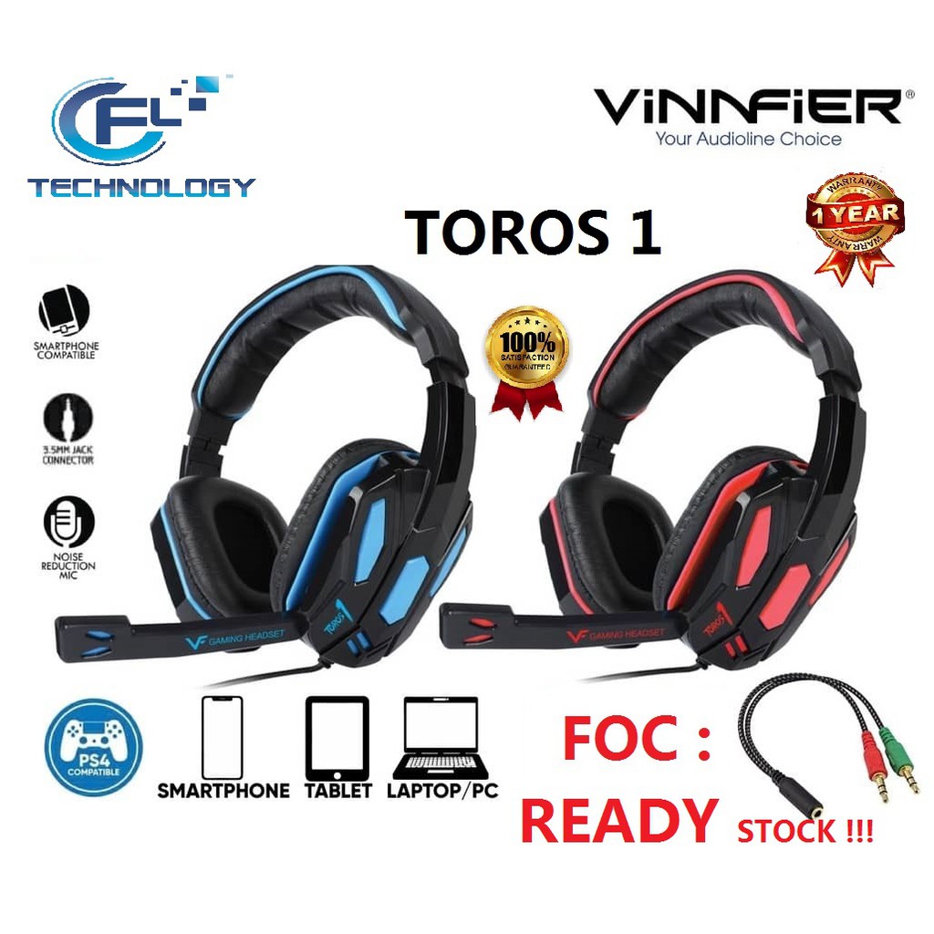 VINNFIER TOROS 1 HEADPHONE ( GAMING HEADSET) | Shopee Malaysia